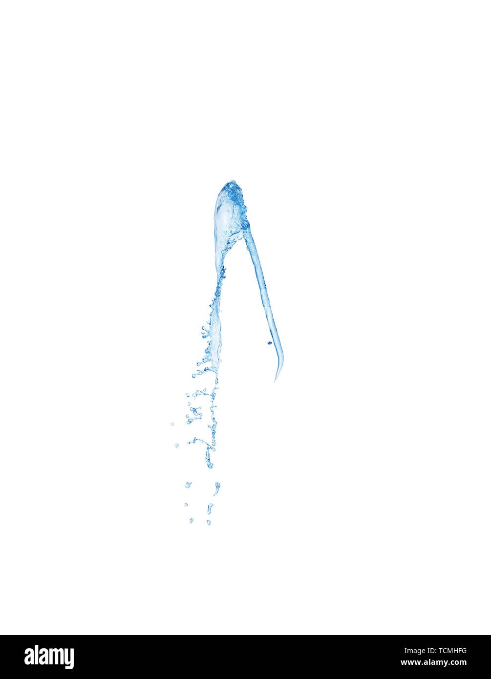 Blue splash closeup shoot, isolated on white background Stock Photo - Alamy