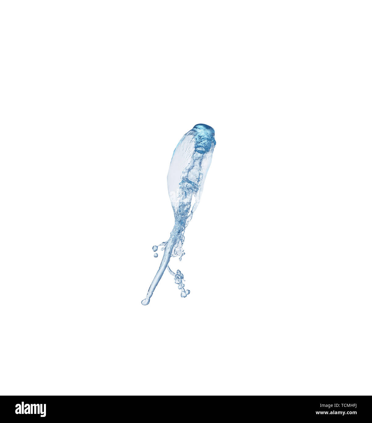 Blue splash closeup shoot, isolated on white background Stock Photo - Alamy