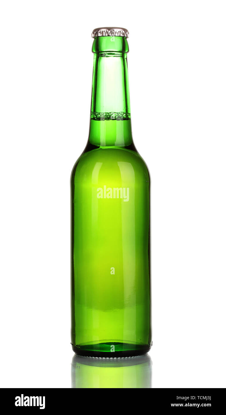 bottle of beer isolated on white Stock Photo - Alamy