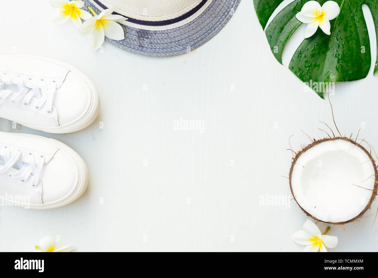 Summer flat lay scenery Stock Photo - Alamy