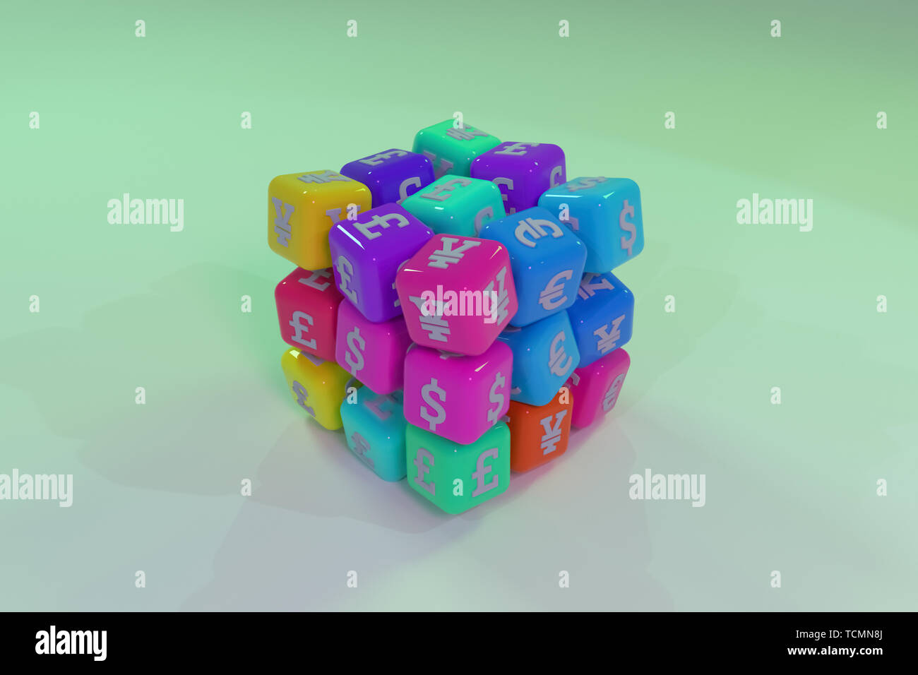 Finance currency sign, cube or block, business. For graphic design ...