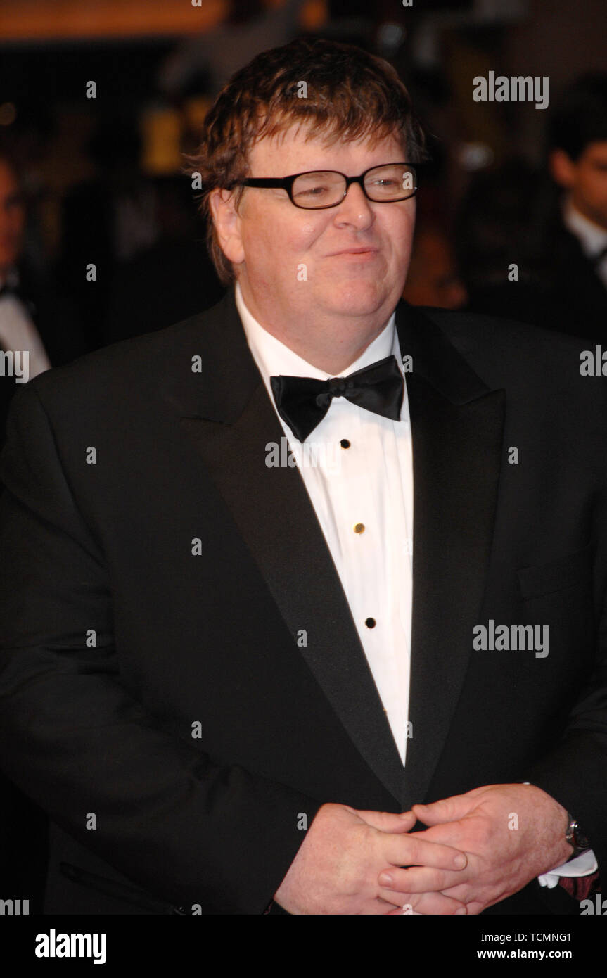 CANNES, FRANCE. May 19, 2007: Michael Moore at screening for his movie ...