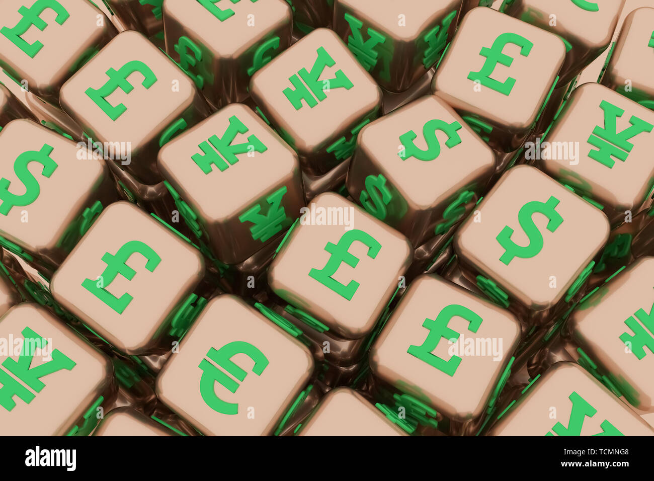 Business, finance currency sign, cube or block. For illustrations ...