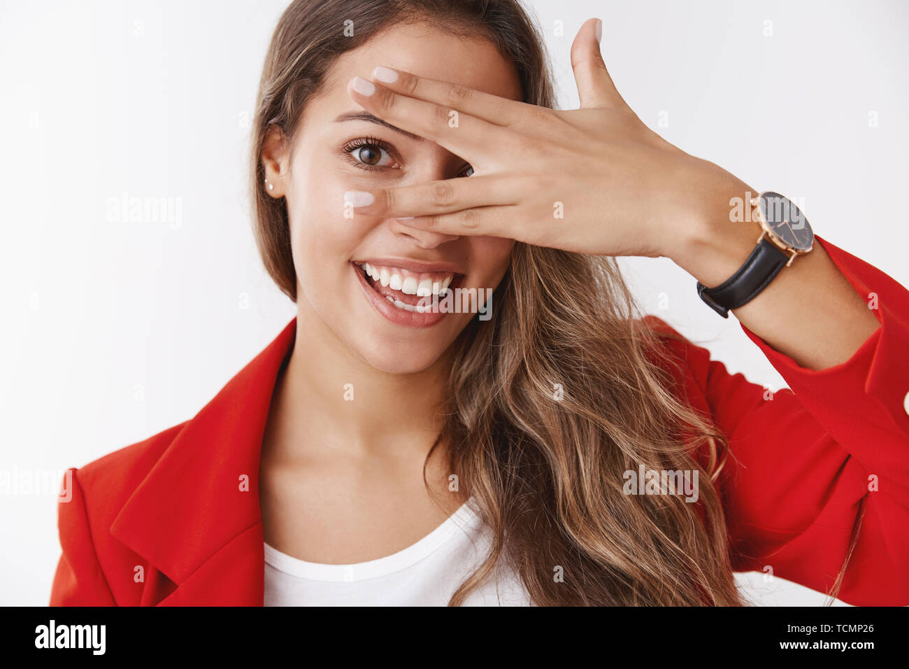 Fingers around eyes hi-res stock photography and images - Alamy