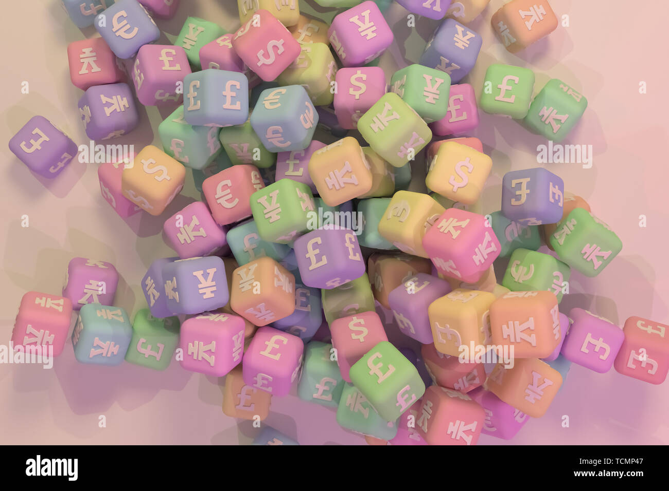 Business, bunch of cube or block finance currency sign, for design ...