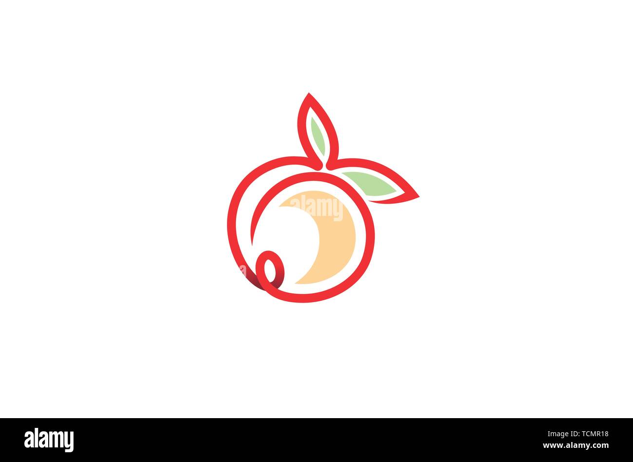 Peach Orange Logo Symbol Vector Design Illustration Stock Vector Image ...