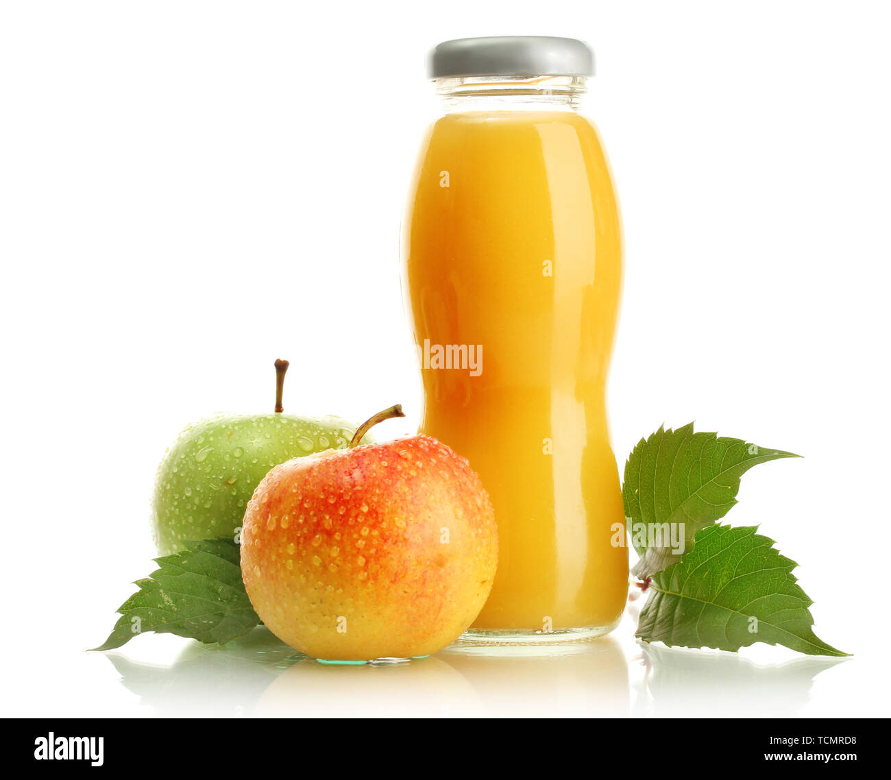 bottle of juice with sweet apples, isolated on white Stock Photo - Alamy