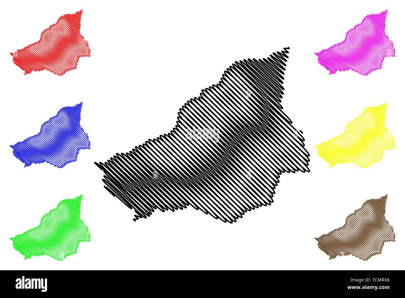 Lunda Sul Province (Provinces of Angola, Republic of Angola) map vector ...