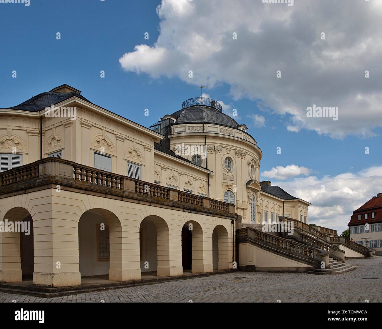Romantic castle Schloss Solitude in Stuttgart in Germany Stock Photo ...