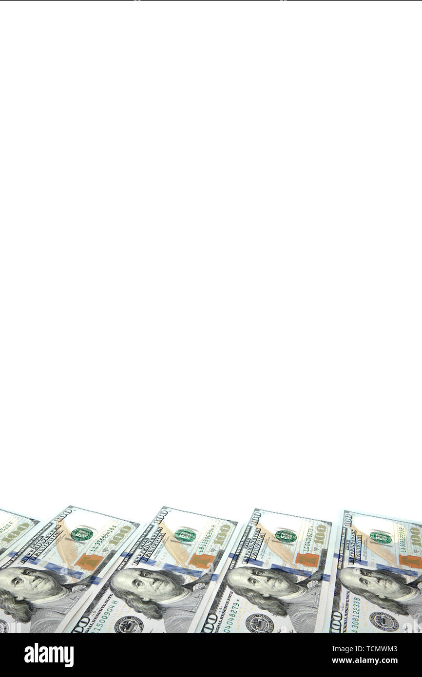 Background with money american hundred dollar bills with copy space ...