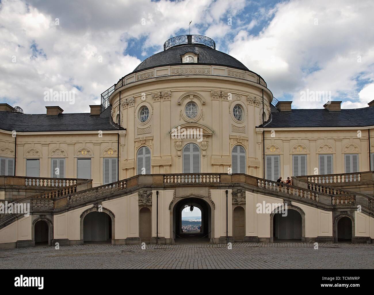 Romantic castle Schloss Solitude in Stuttgart in Germany Stock Photo ...