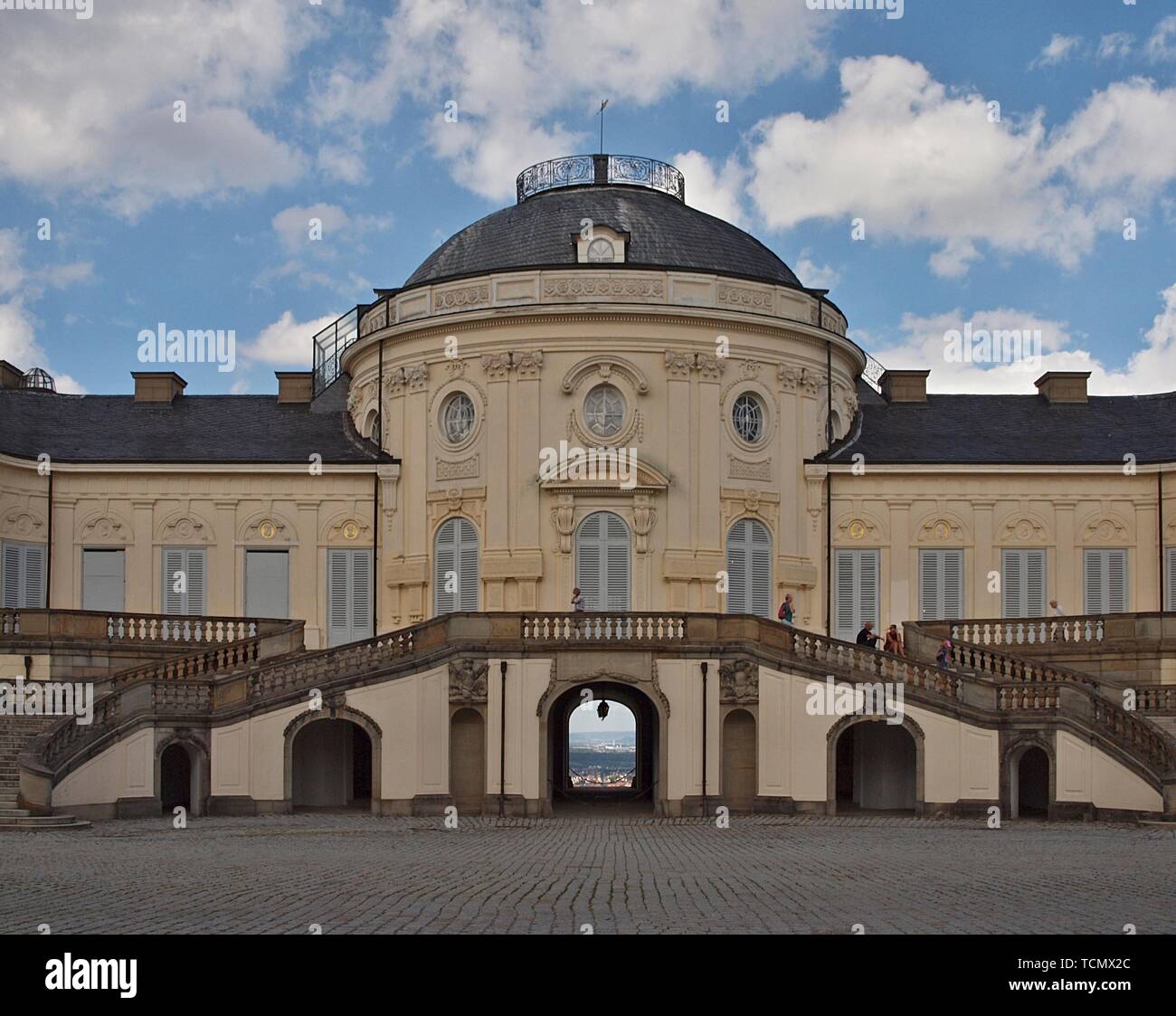 Romantic castle Schloss Solitude in Stuttgart in Germany Stock Photo ...