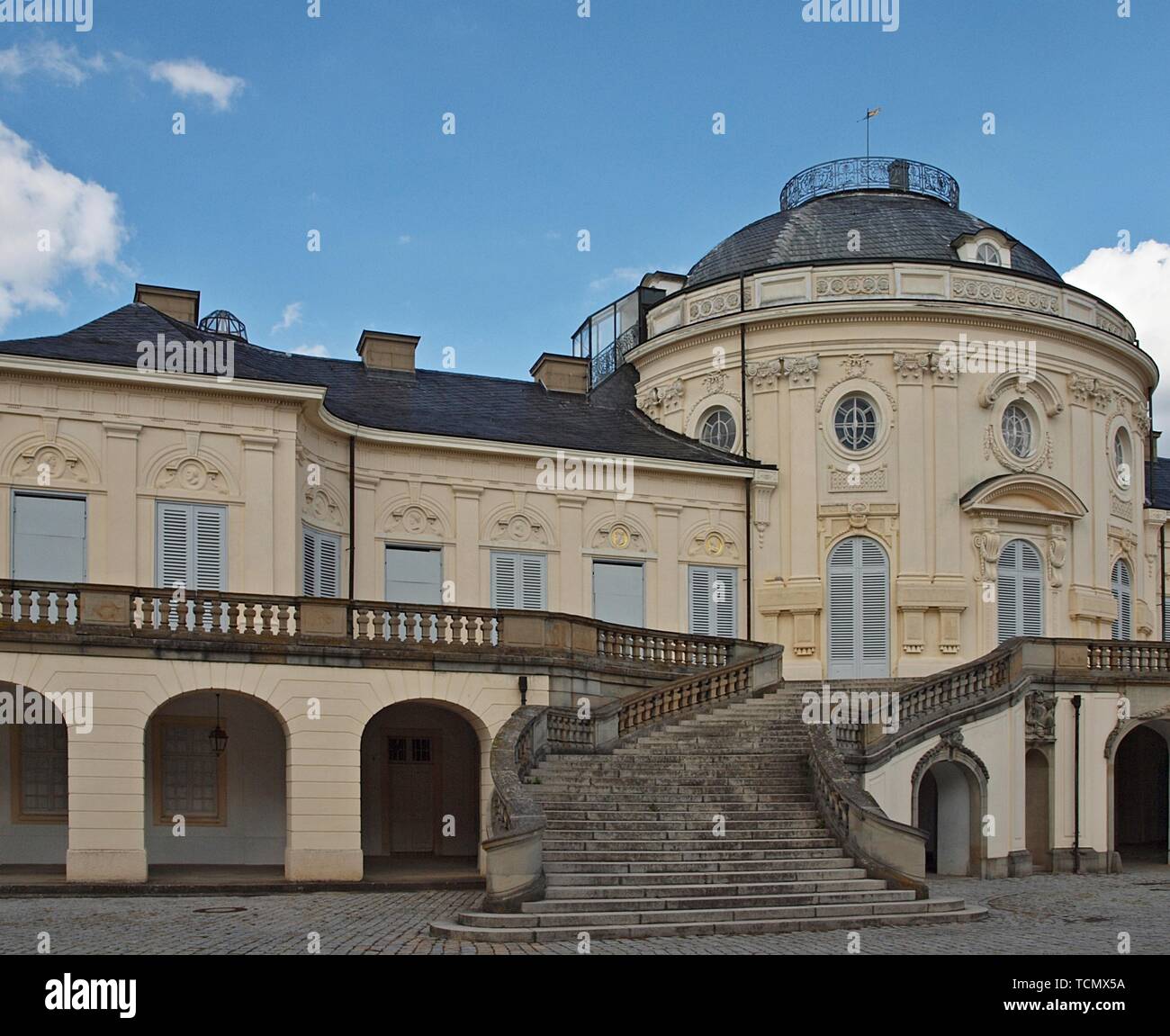 Romantic castle Schloss Solitude in Stuttgart in Germany Stock Photo ...