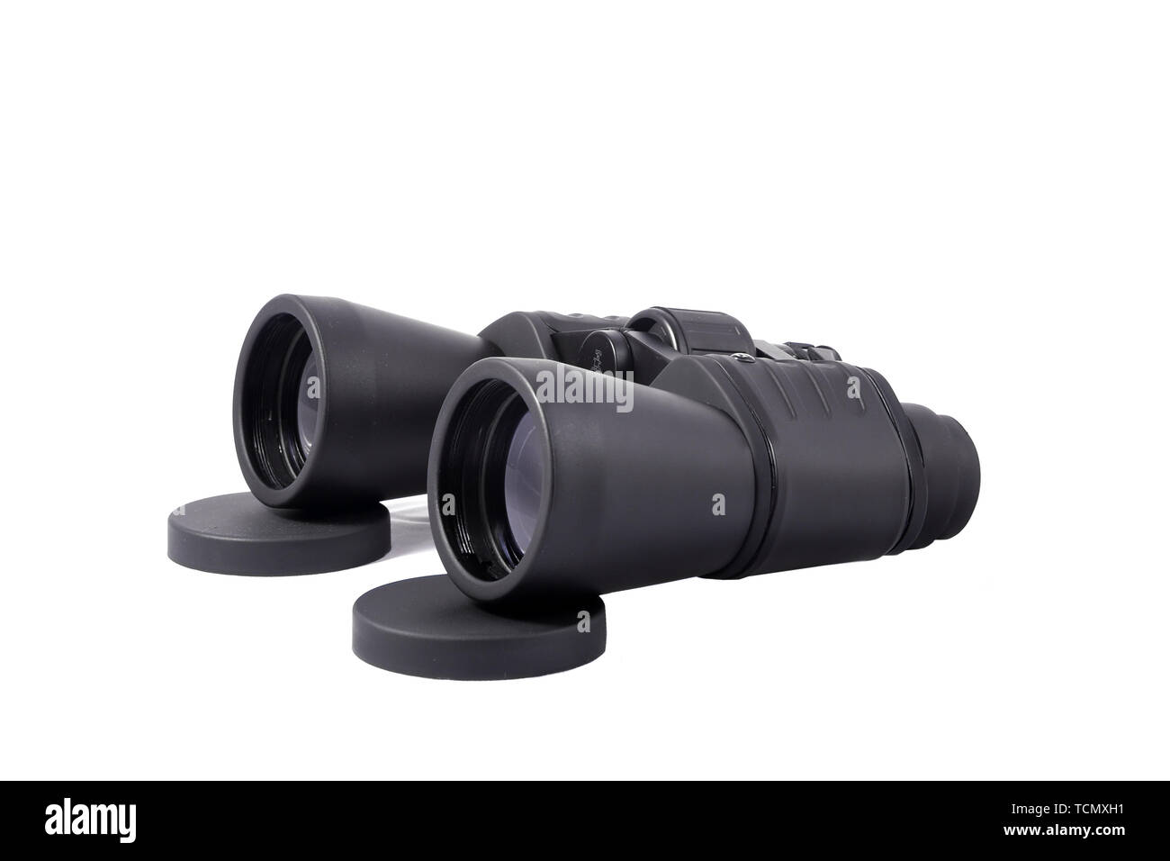 large black binoculars isolated on white Stock Photo - Alamy