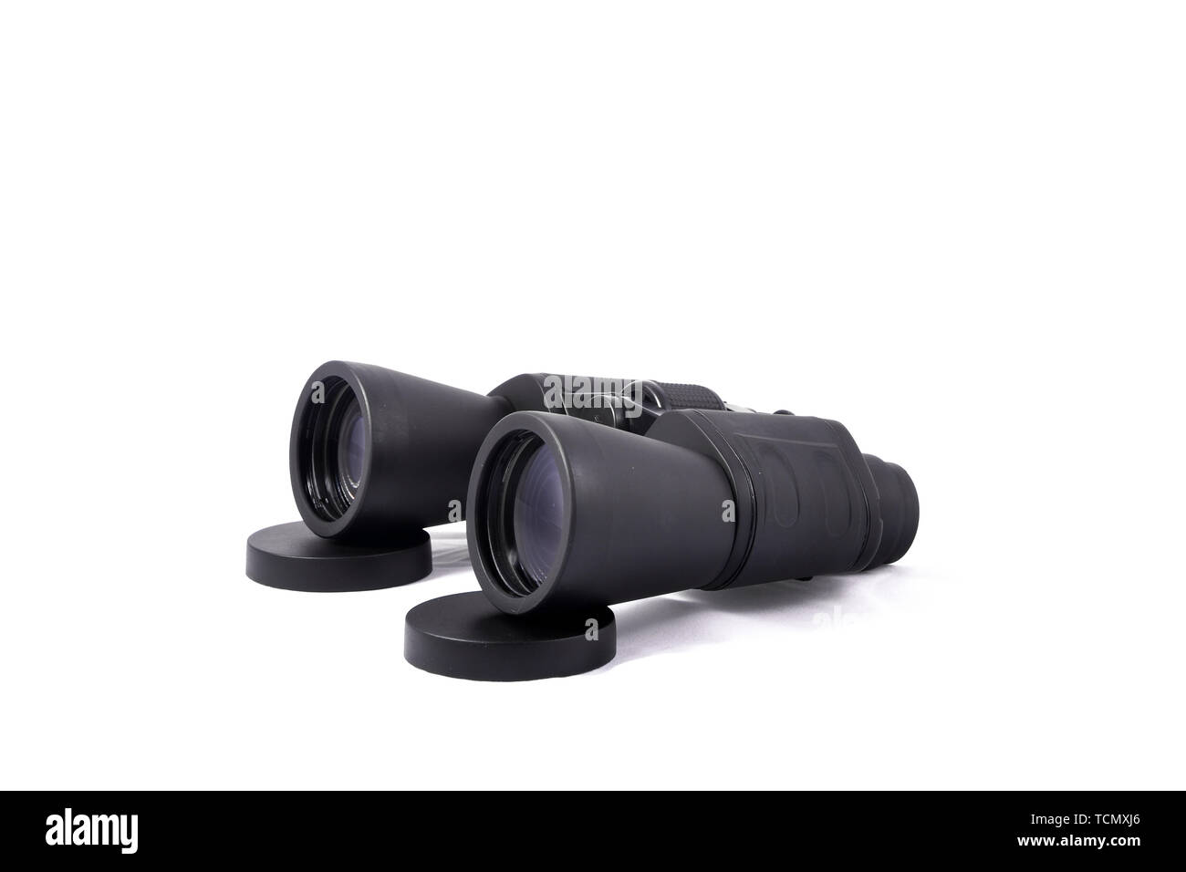 large black binoculars isolated on white Stock Photo - Alamy