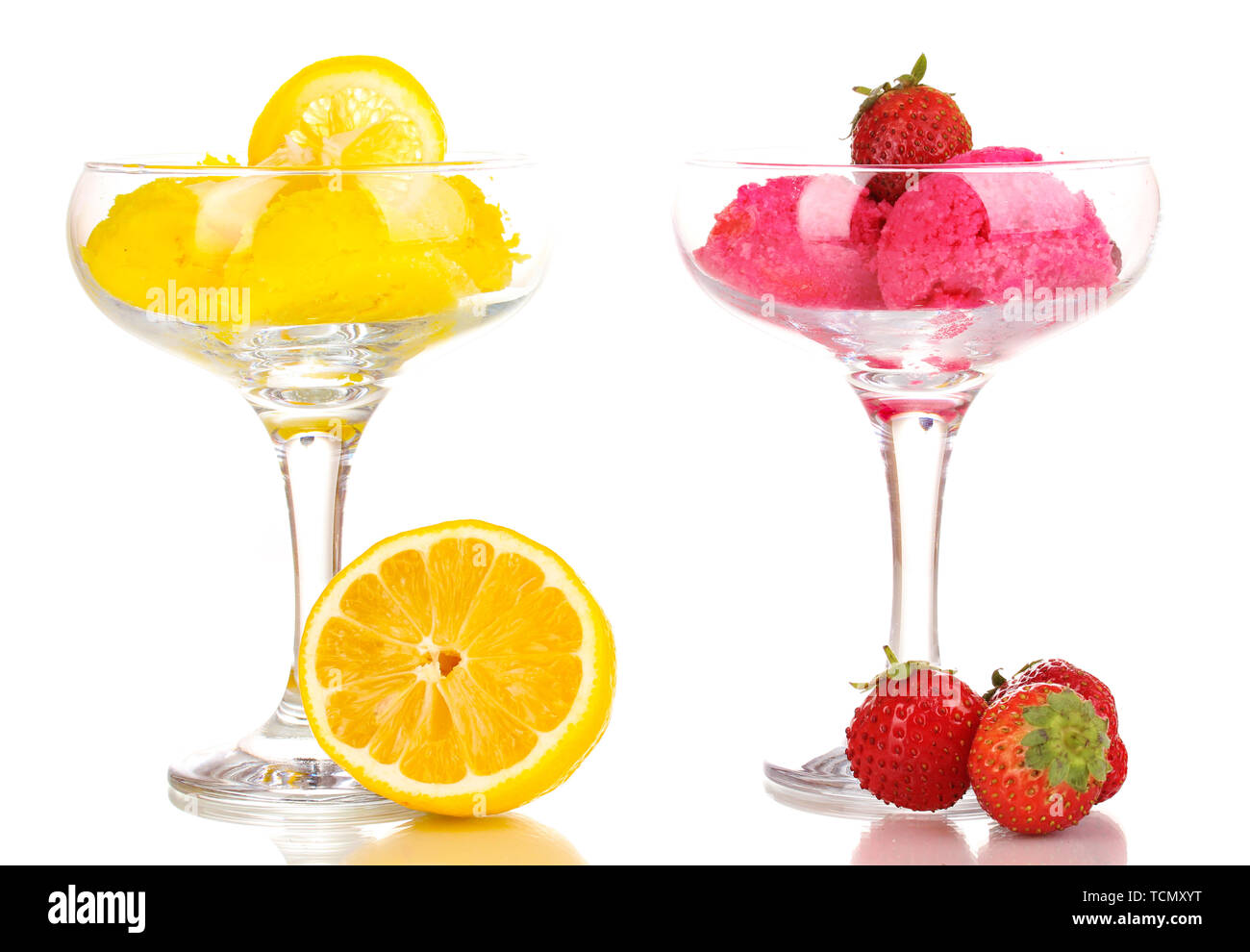 delicious ice cream isolated on white Stock Photo - Alamy