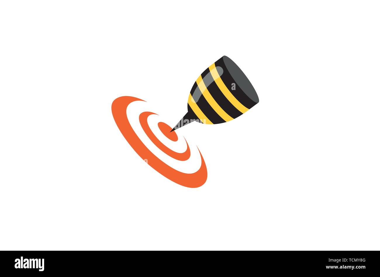 Bee Target Goal Logo Vector Design Illustration Stock Vector Image ...