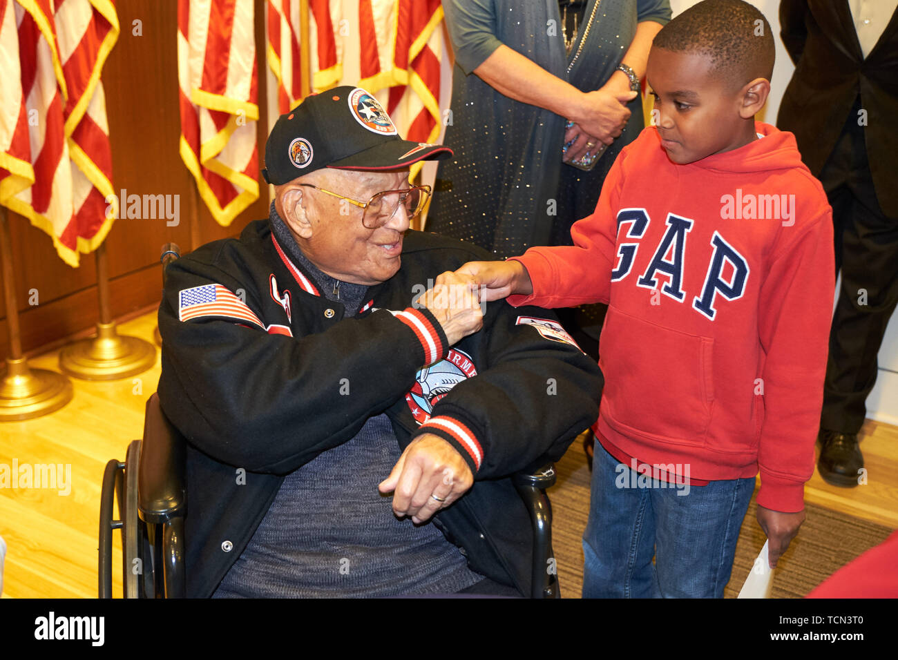 Yorba Linda, CA, USA. 13th Feb, 2018. Tuskegee Airman Lt. Col. Robert ...