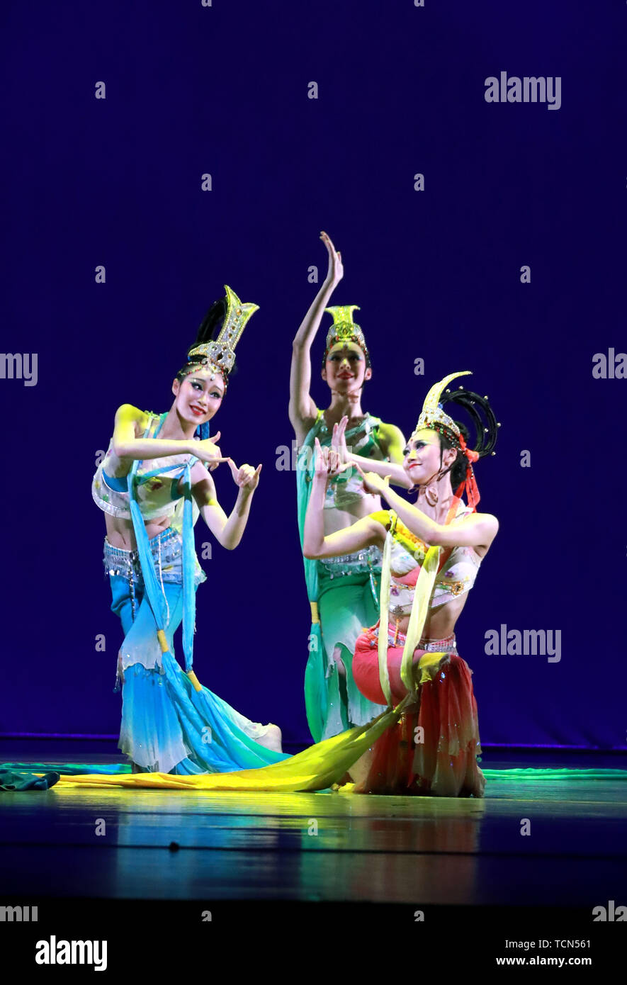 Beijing, China. 8th June, 2019. Artists perform Dunhuang Dance at ...