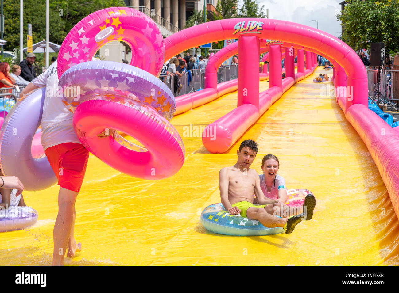 Water slide bournemouth hi-res stock photography and images - Alamy