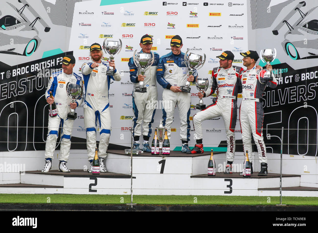Silverstone, UK. 09th June, 2019. Overall podium with #1 RAM Motorsport ...