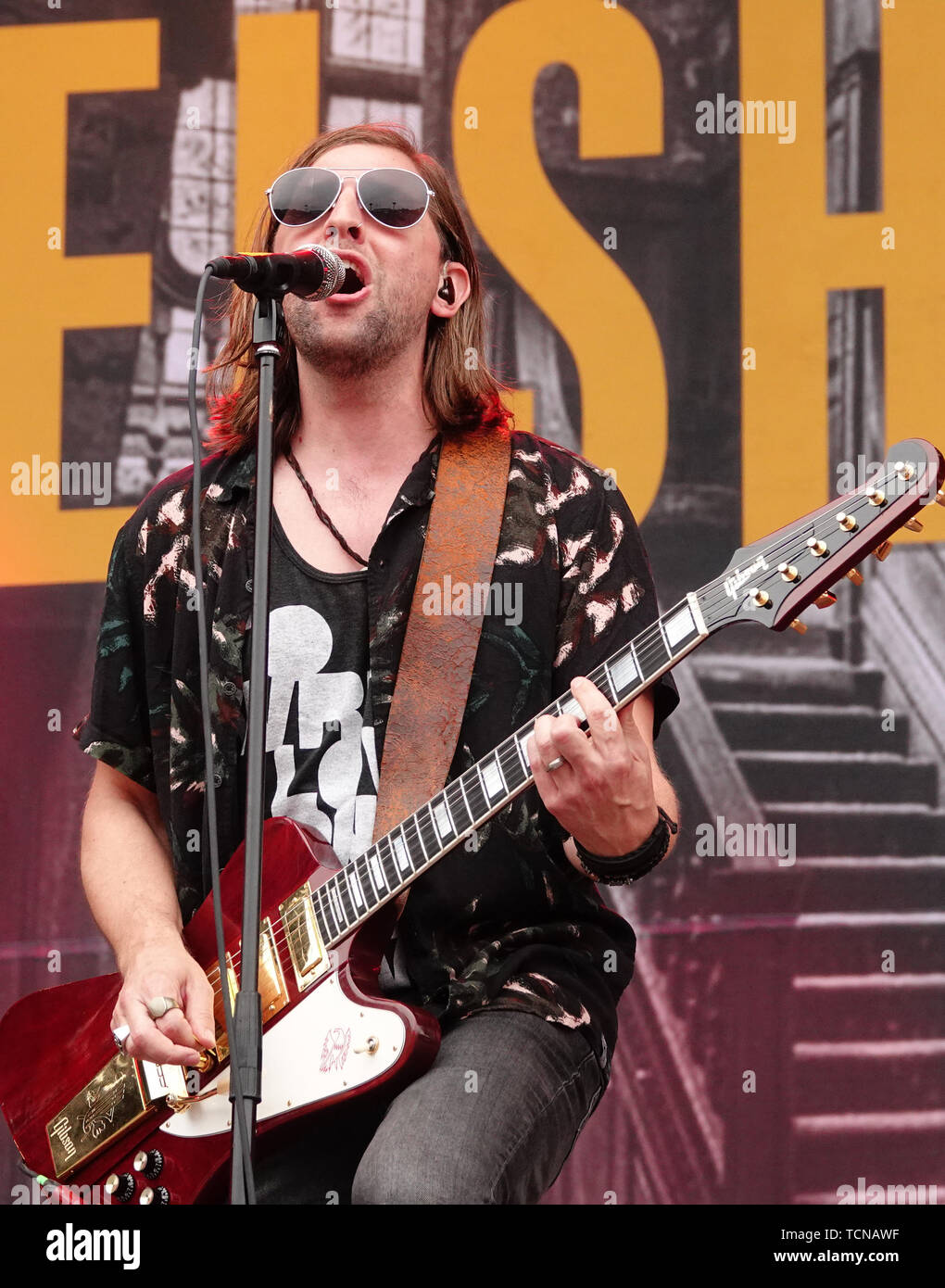 Nuremberg, Germany. 09th June, 2019. Sam Getz, frontman of the US ...