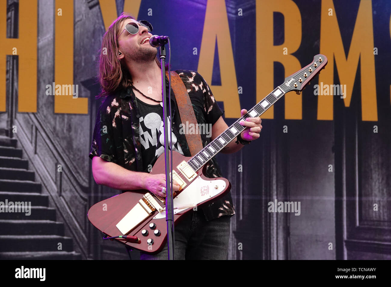 Nuremberg, Germany. 09th June, 2019. Sam Getz, frontman of the US ...