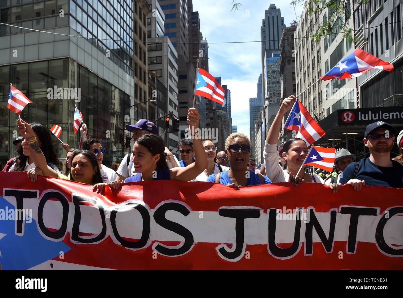 New York, NY, USA. 9th June, 2019. Alexandria Ocasio Cortez out and ...