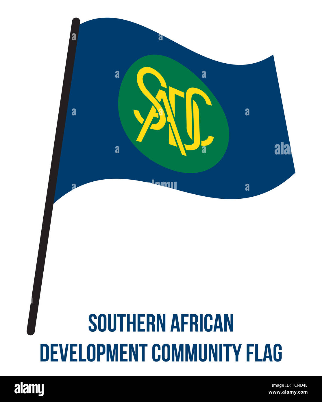 Southern African Development Community Flag Waving Vector Illustration ...