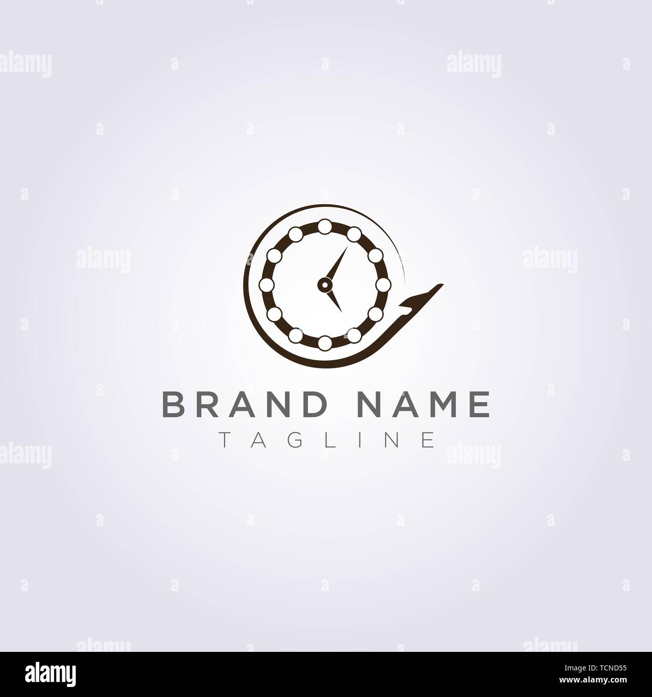 Airplane Logo Design that circles the clock for your Business or Brand ...
