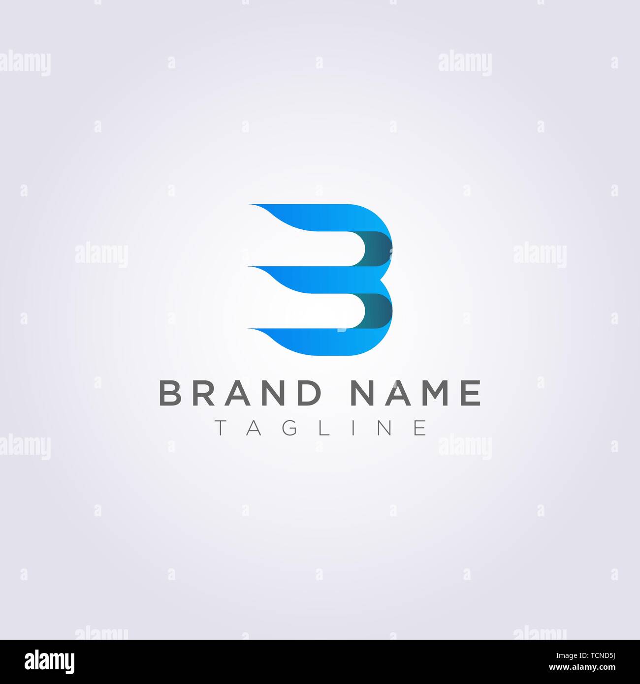 The combined Logo design of letter B with number 3 for your Business or ...