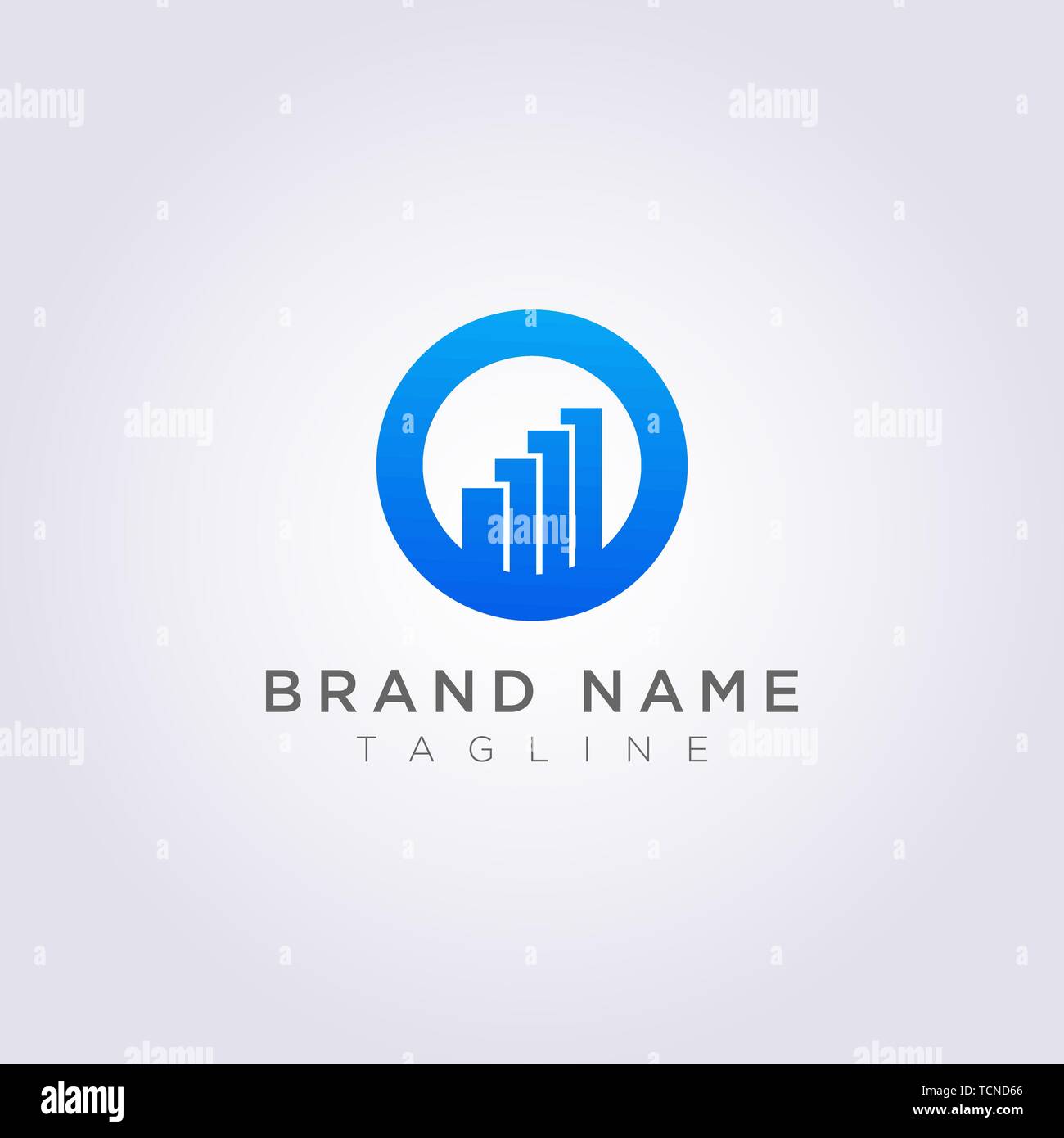 Logo design circle combination with bar charts for your Business or ...