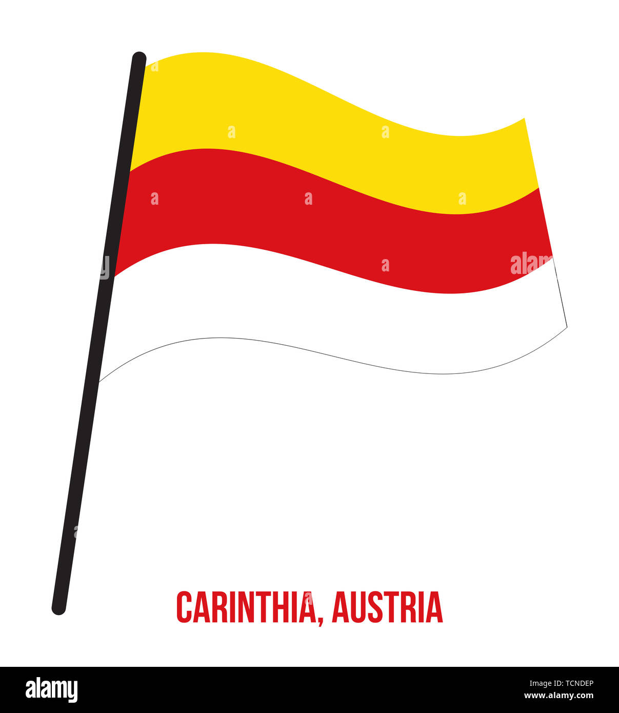 Carinthia Flag Waving Vector Illustration on White Background. States ...