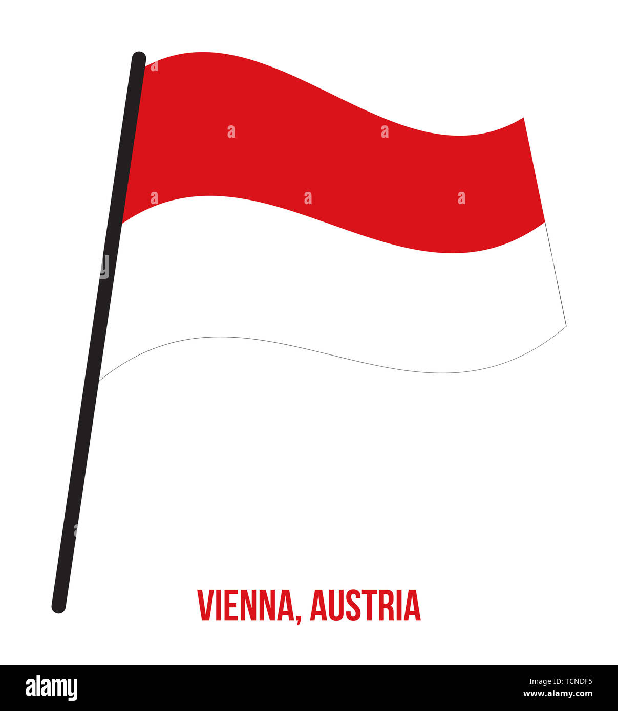 Vienna Flag Waving Vector Illustration on White Background. States Flag ...