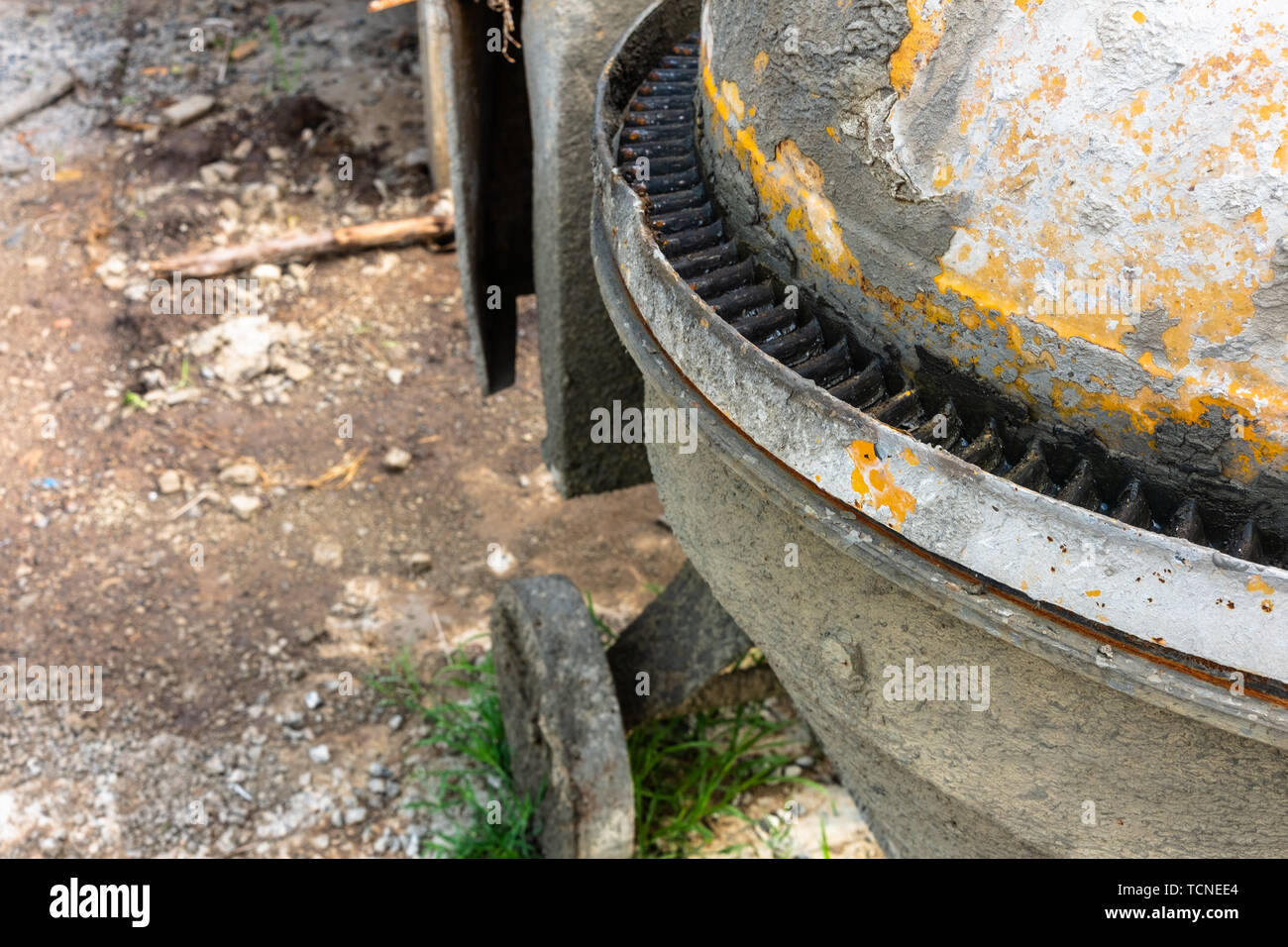 concrete mixer detail at construction site Stock Photo - Alamy
