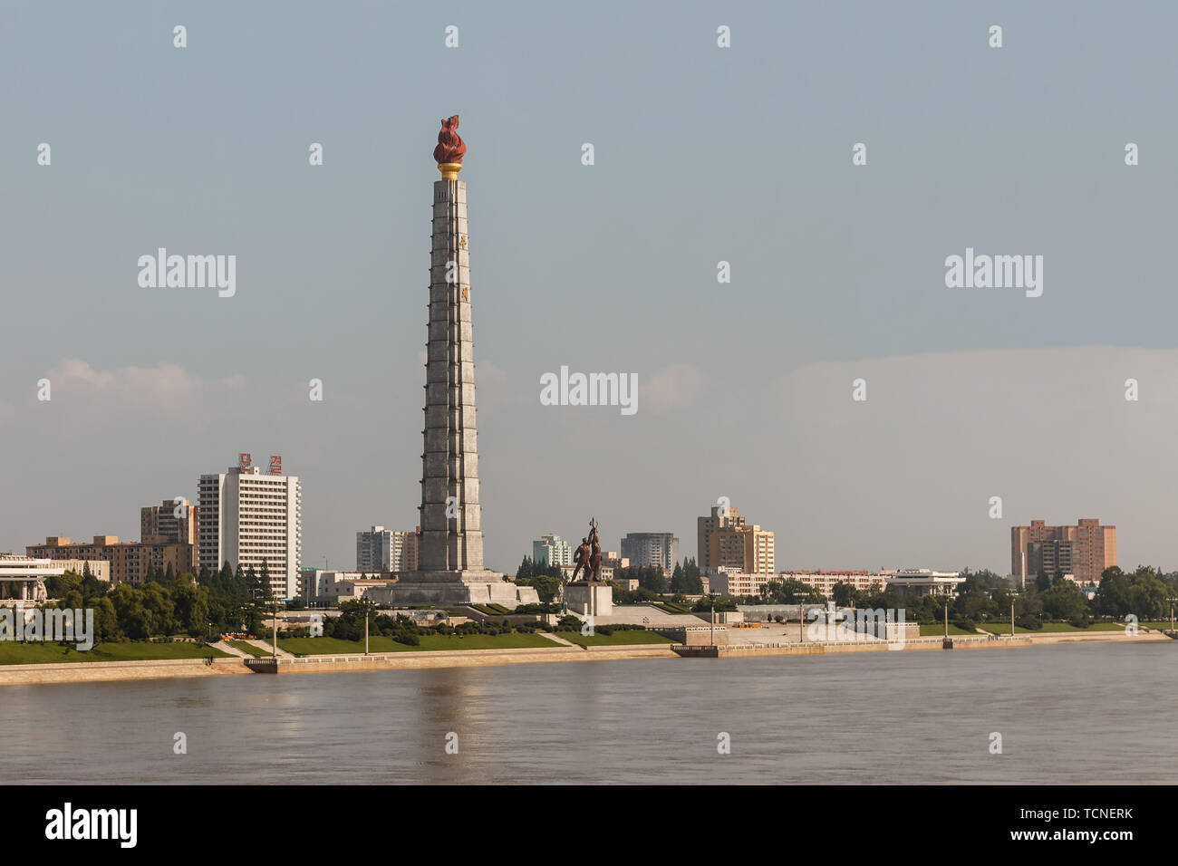 Pyongyang, North Korea - July 27, 2019: Monument to the Juche idea ...
