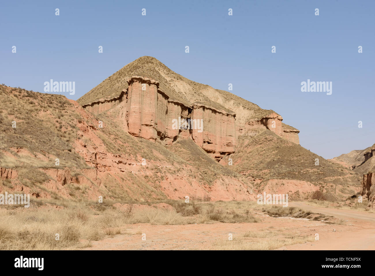 Danxia Landform of Loess Plateau Stock Photo - Alamy