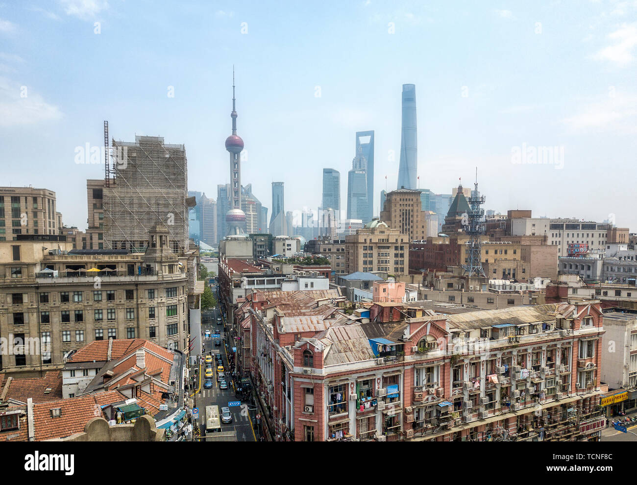 Bird view shanghai bund hi-res stock photography and images - Alamy