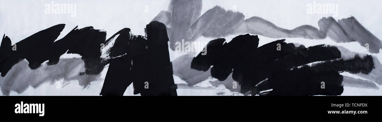 Ink mountains and rivers series Stock Photo - Alamy