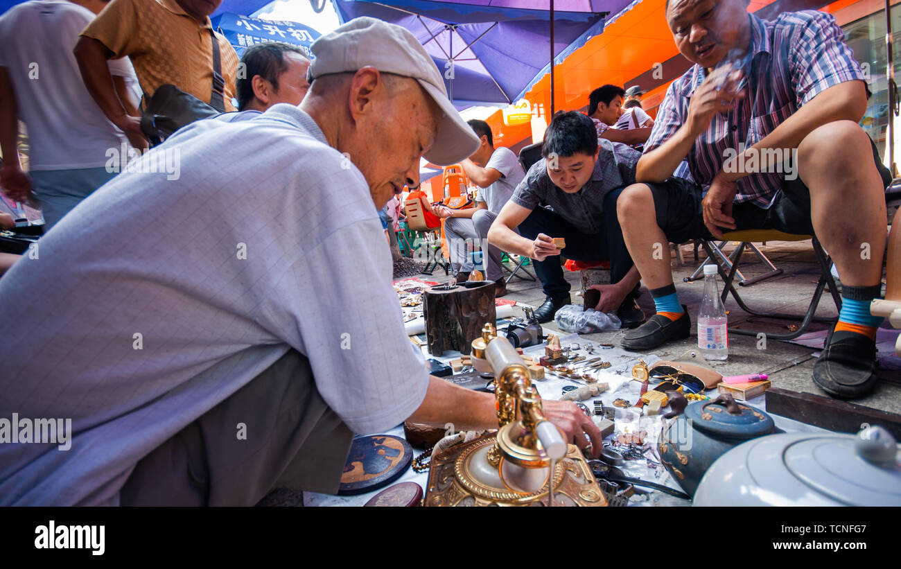 Antique Old Goods Market Stock Photo - Alamy