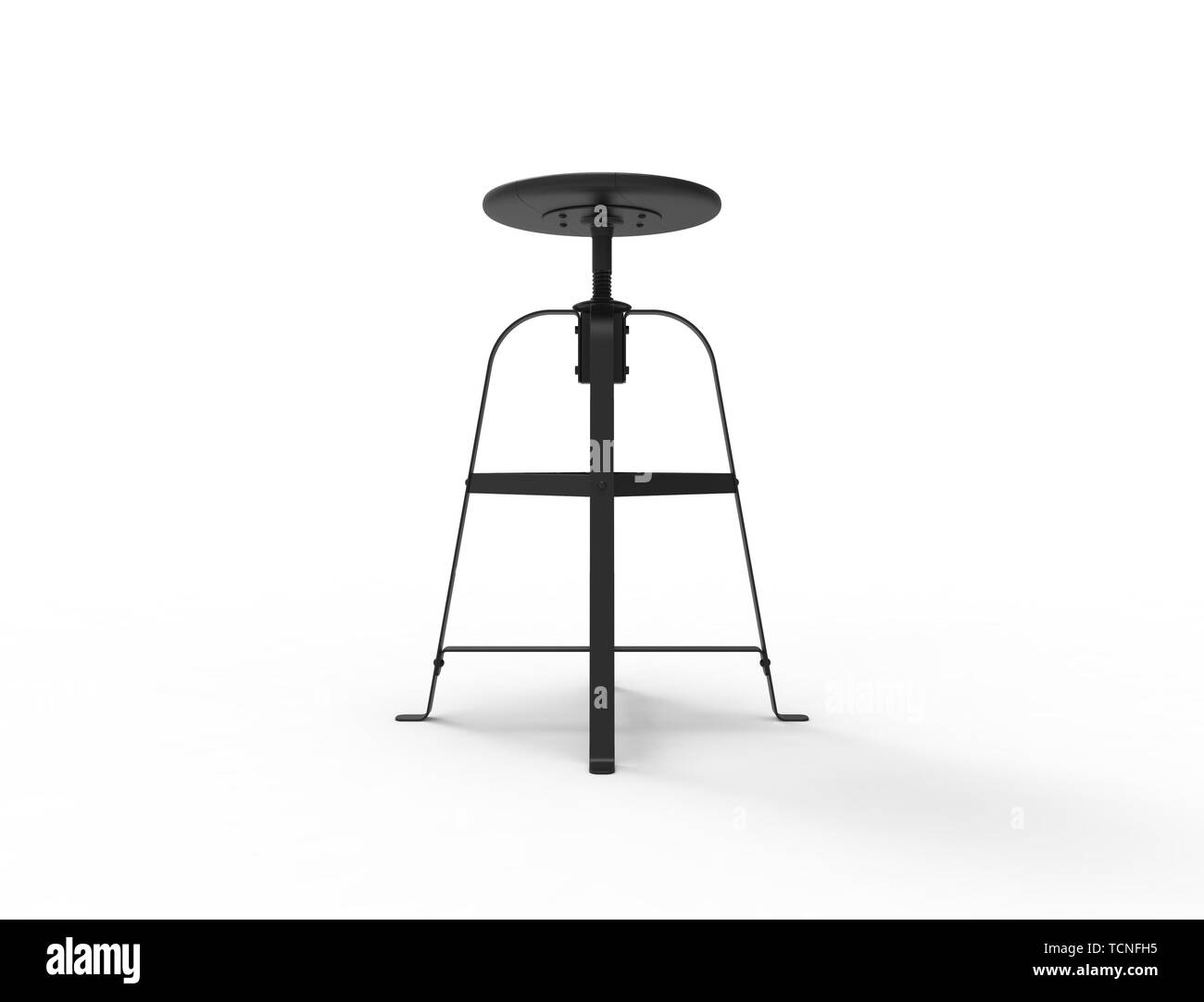 3d rendering of a collection of a black stool isolated in white ...