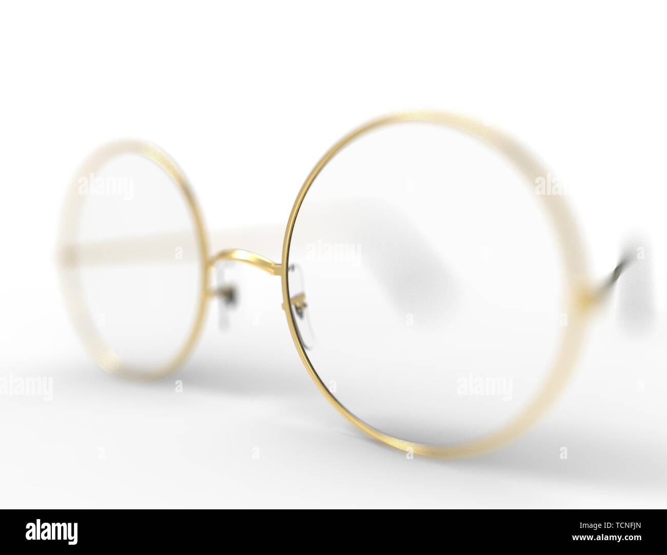 3d rendering of glasses isolated in white studio background Stock Photo ...