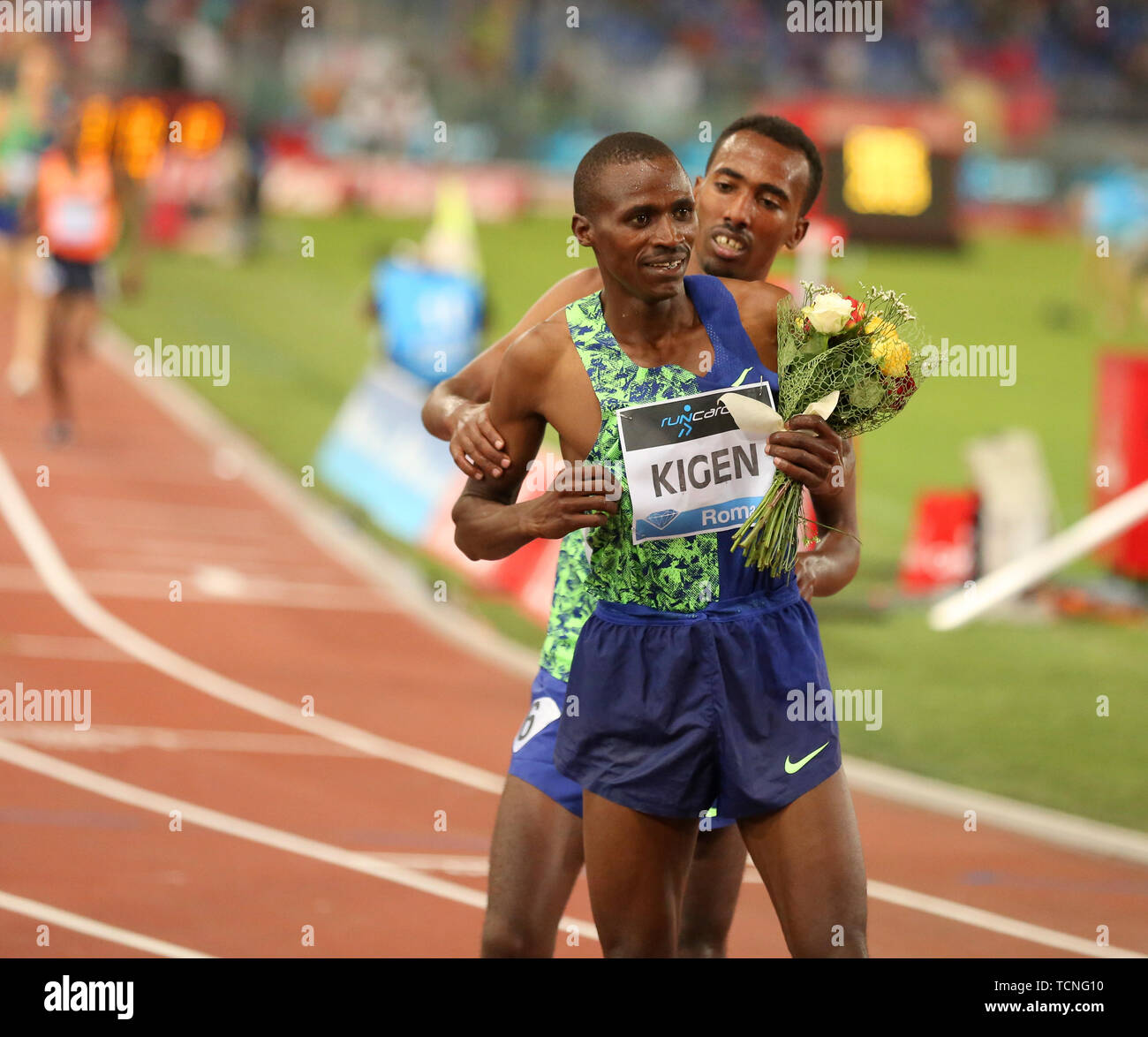 ROME, ITALY - JUN 06: Benjamin Kigen and Getnet Wale compete in the Men ...