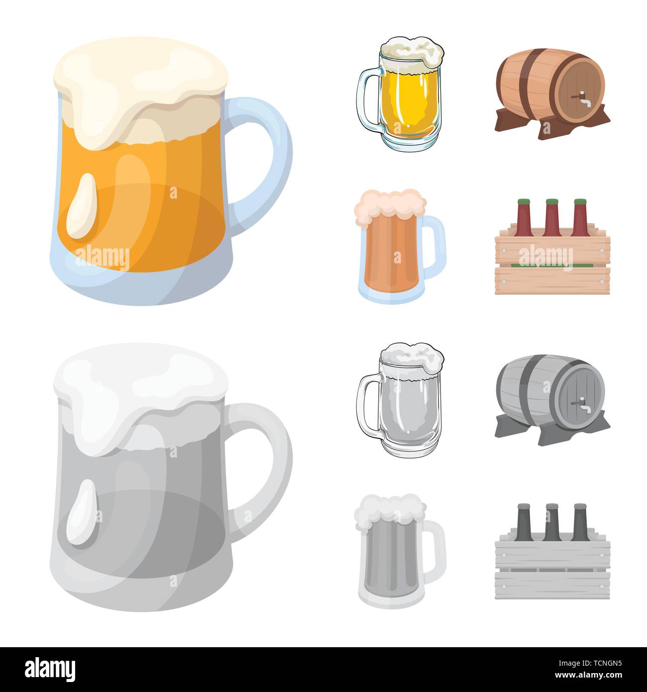 Vector illustration of minimal and pint symbol. Set of minimal and ...