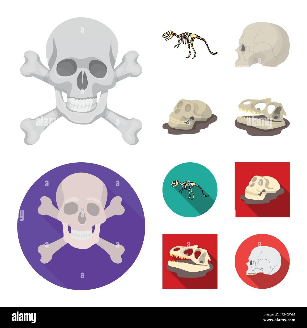 Vector design of skeleton and character symbol. Collection of skeleton ...