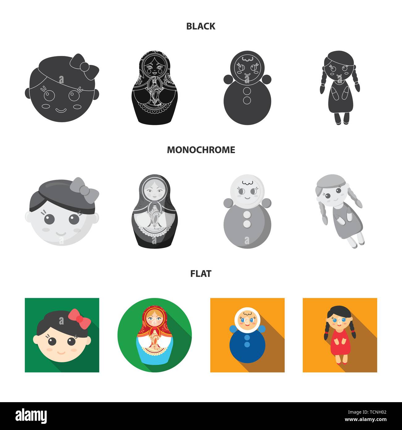 Doll side view Stock Vector Images - Alamy