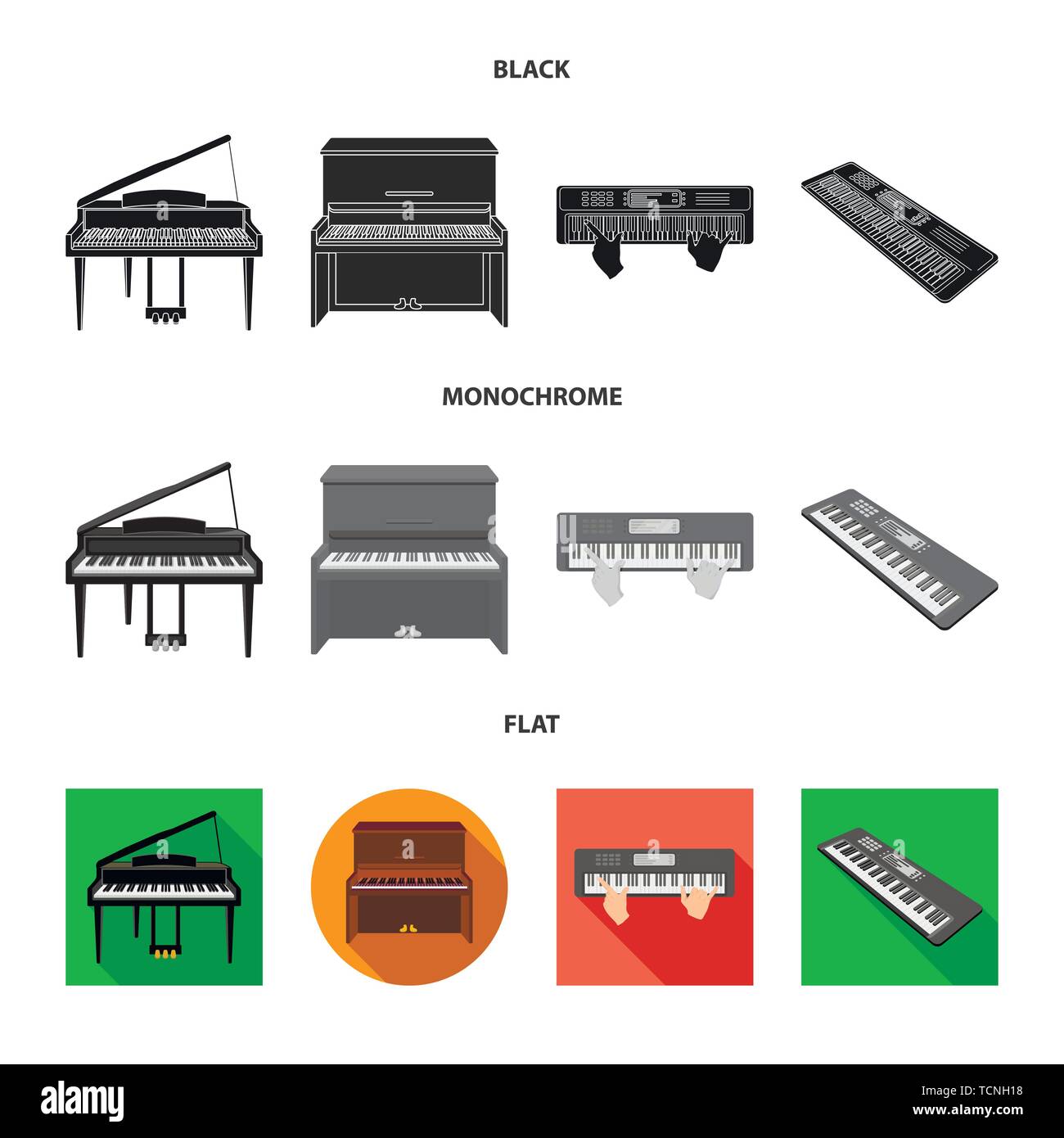 Piano recital Stock Vector Images - Alamy