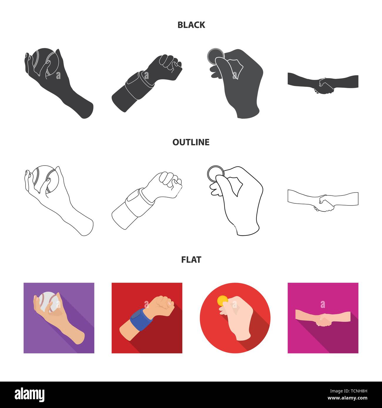 Vector design of animated and thumb symbol. Collection of animated and ...