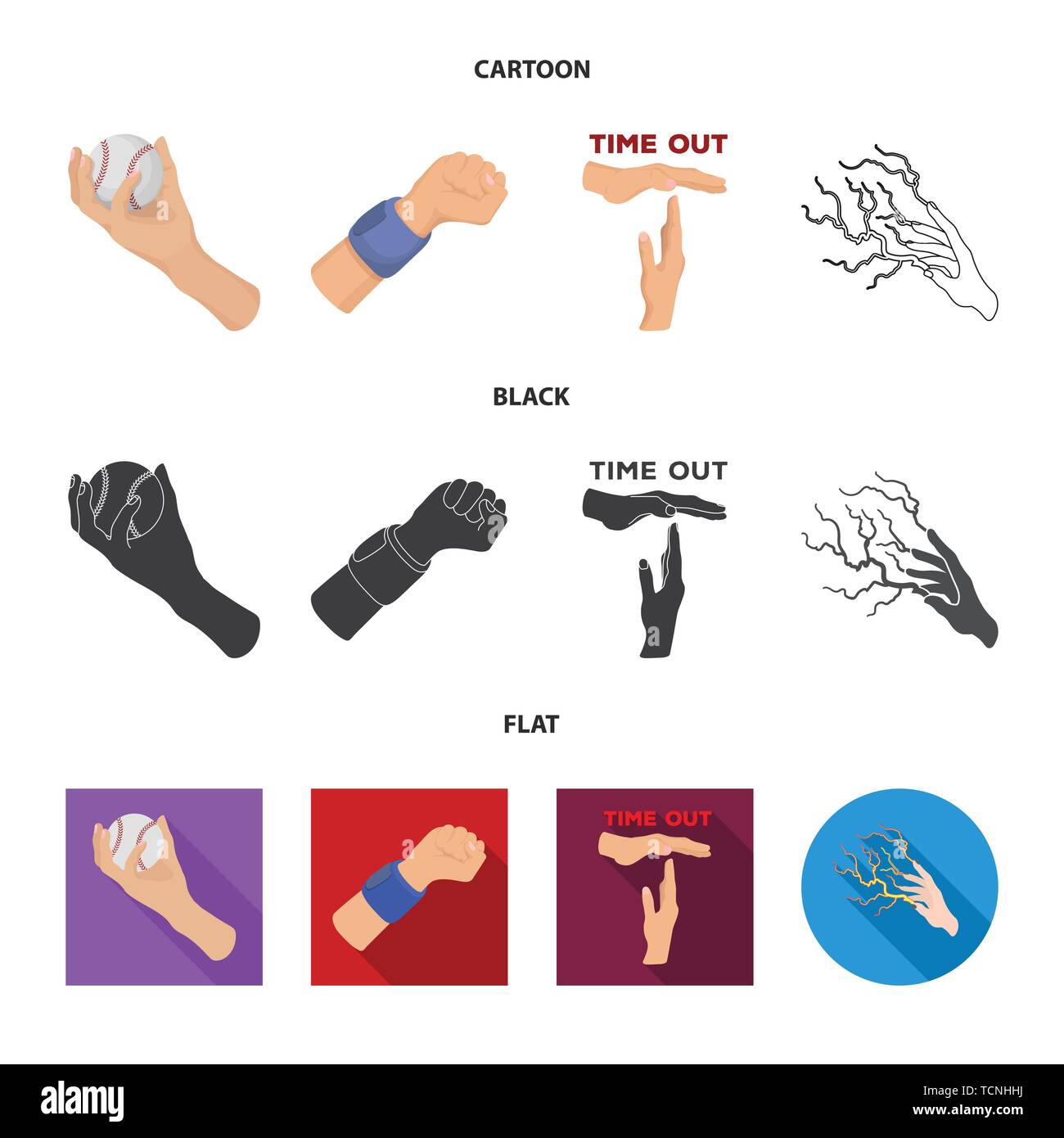 Isolated object of animated and thumb sign. Collection of animated and ...