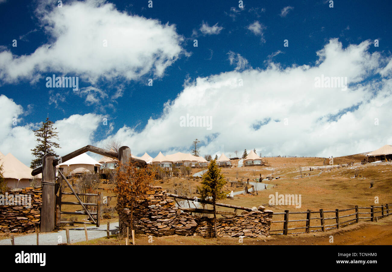 Landscape of Gradan Ranch in Laojunshan, Lijiang, Yunnan Province Stock ...